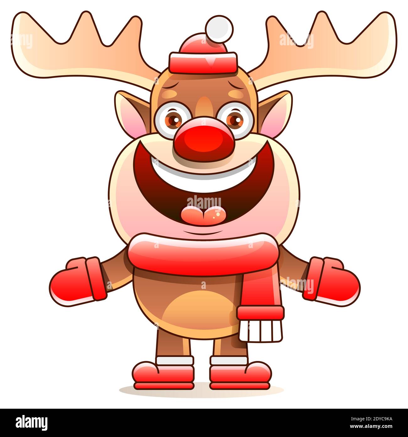 Vector Christmas characters. Cartoon Character Isolated White ...