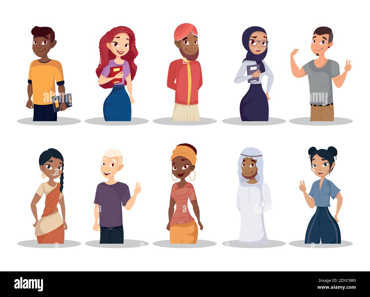 young people group diversity characters vector illustration design ...