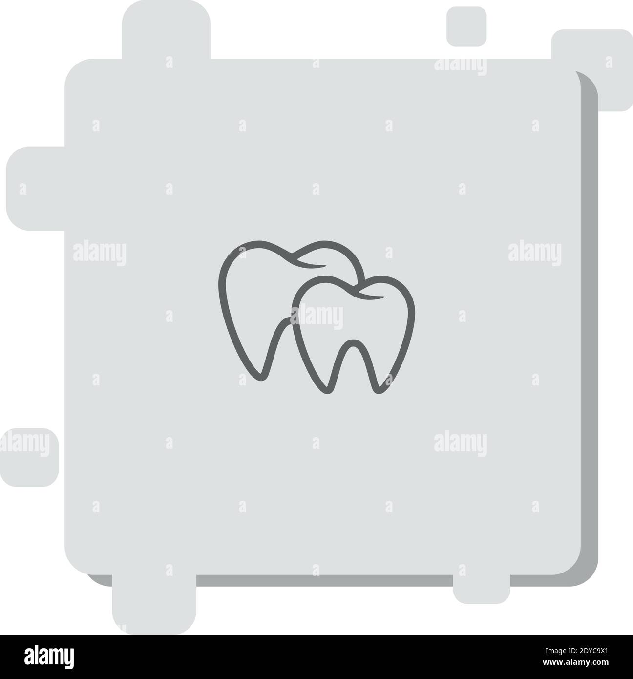 pair of molars vector icon modern simple vector illustration Stock ...