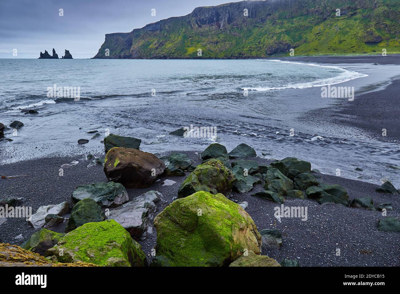 Back Sand Beach on Vik Stock Photo - Alamy