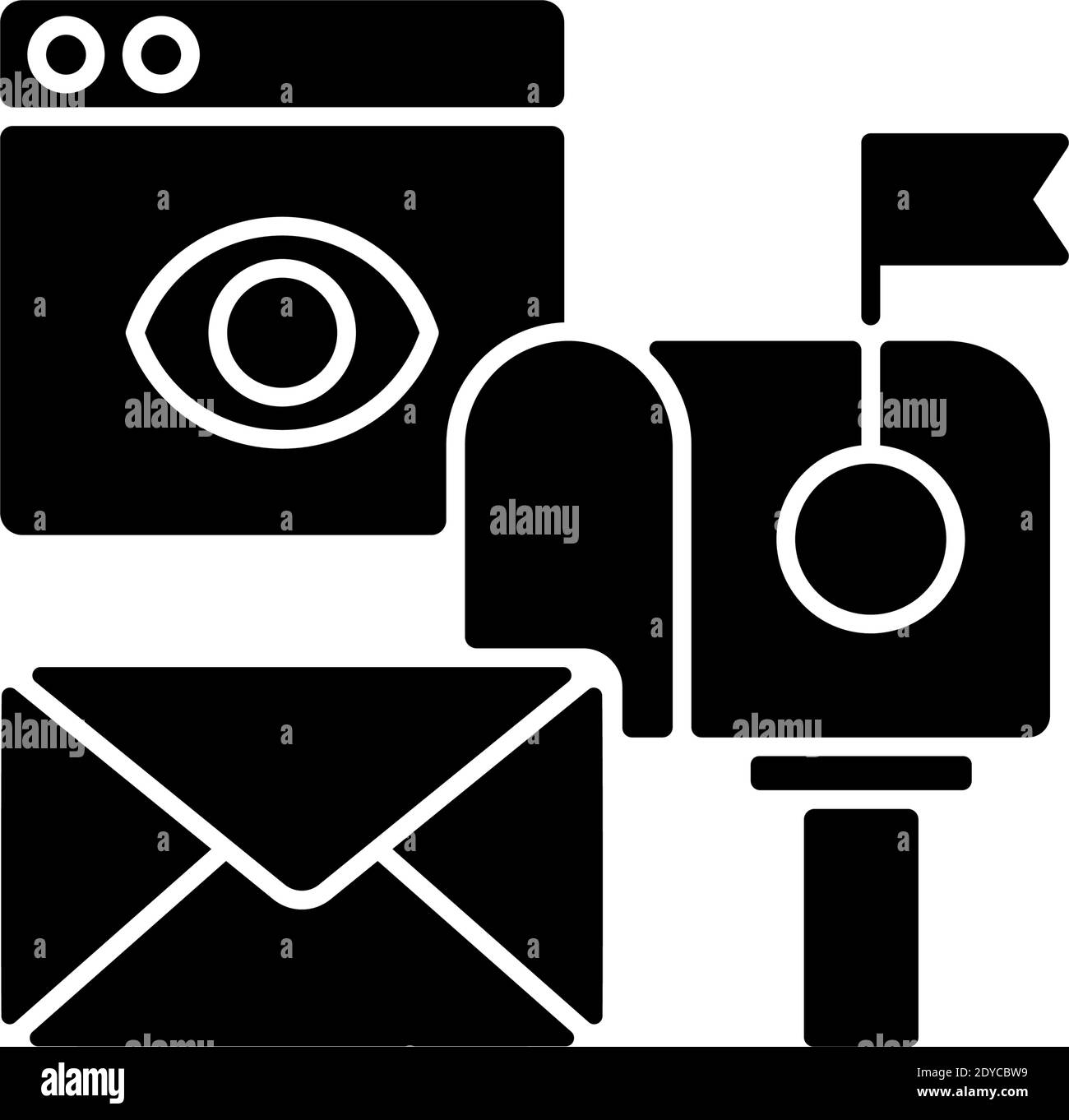 Cross media Marketing black glyph icon Stock Vector Image & Art - Alamy