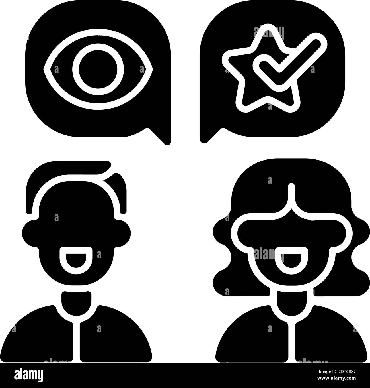 Online word mouth Stock Vector Images - Alamy