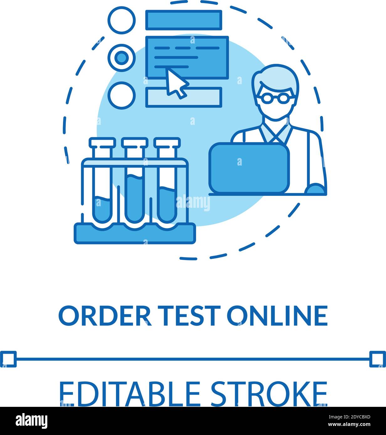 Blood testing at home Stock Vector Images - Alamy