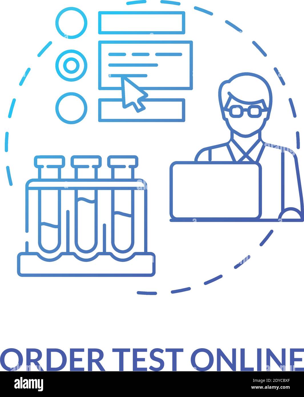 Blood testing at home Stock Vector Images - Alamy