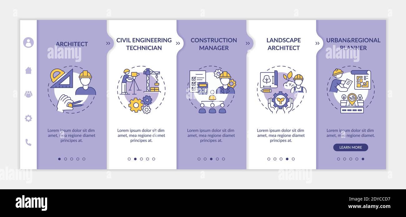 Civil engineering expert worker onboarding vector template Stock Vector Image & Art - Alamy