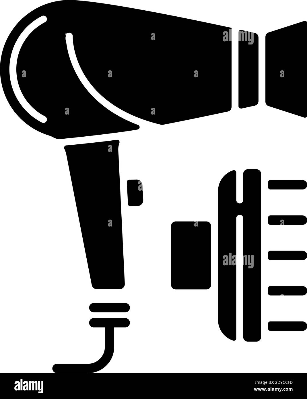 Hair dryer black glyph icon Stock Vector Image & Art - Alamy