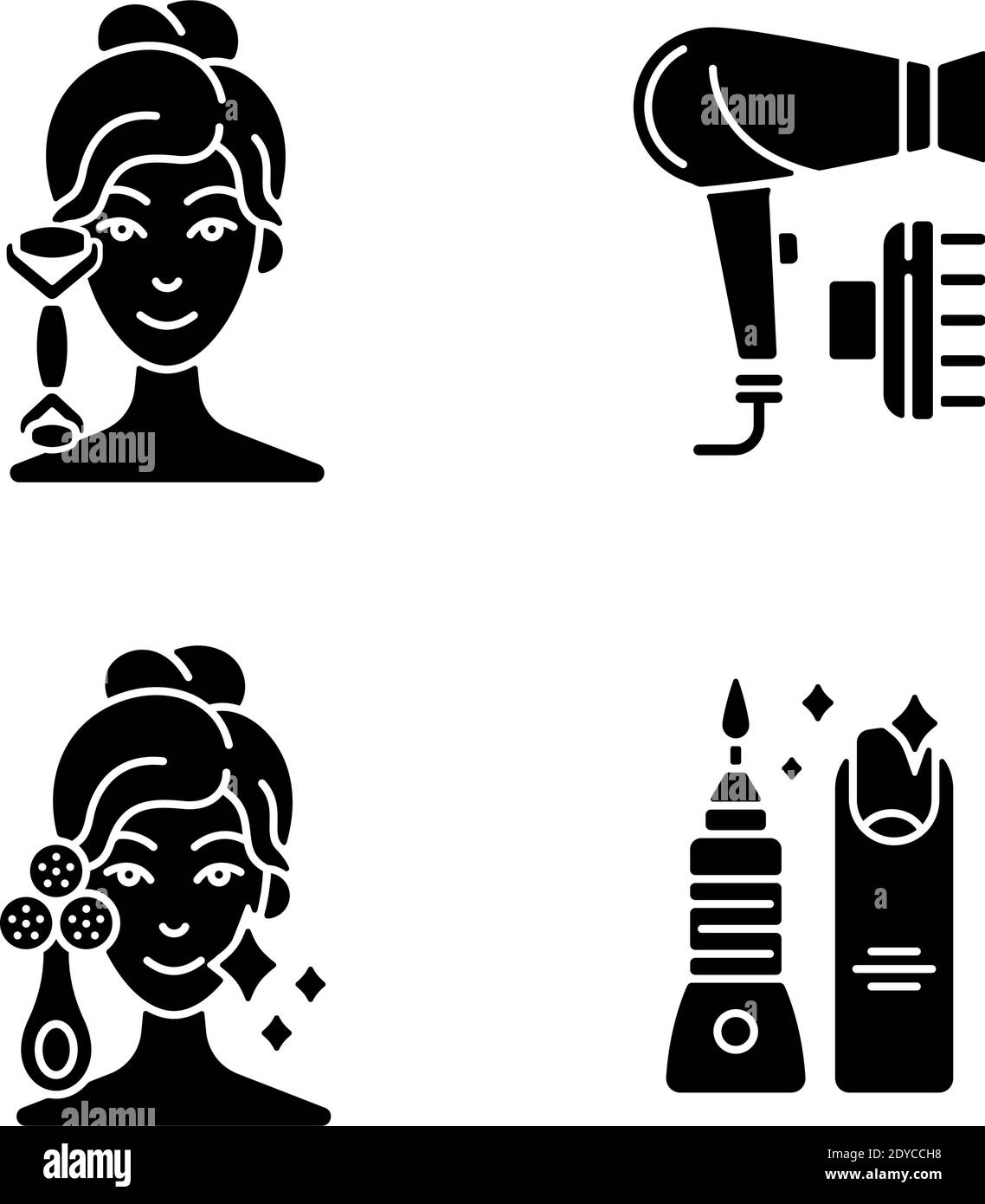 Simple black white hair dryer hi-res stock photography and images - Alamy