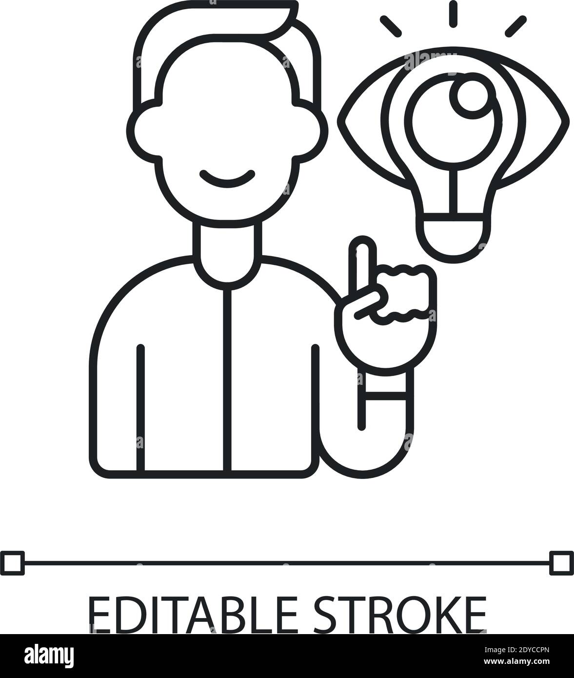 Creative thinking linear icon Stock Vector Image & Art - Alamy