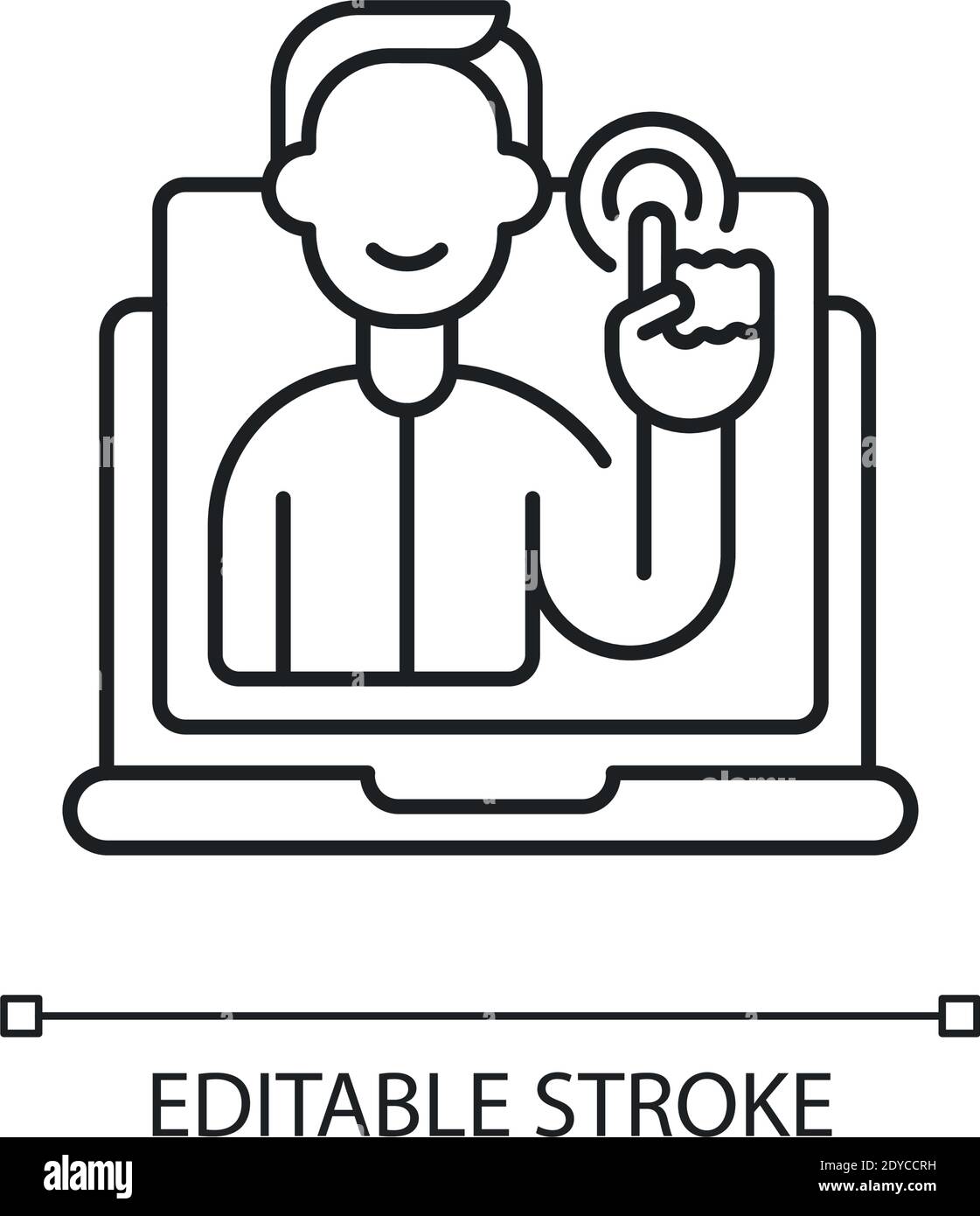 Interaction design linear icon Stock Vector Image & Art - Alamy