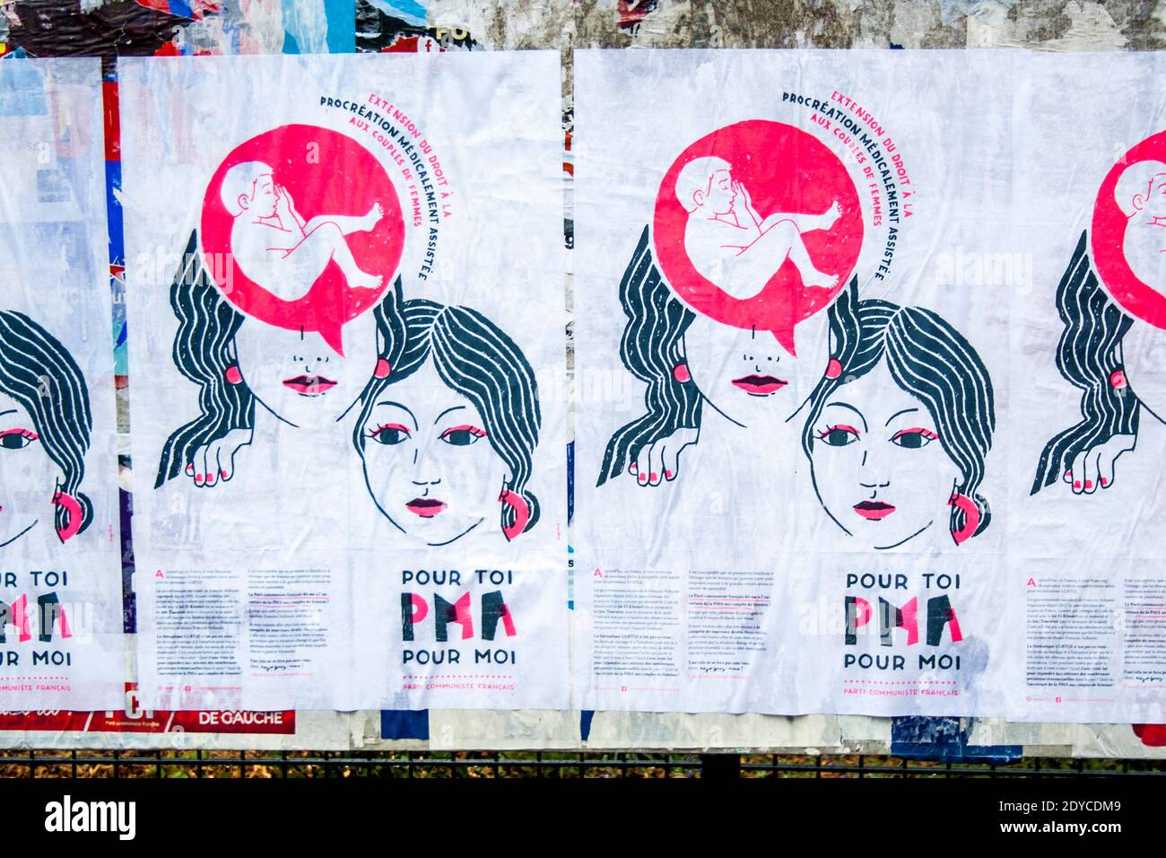 FRA - SOCIETY - POSTERS FOR THE PMA. Rennes, 28 June 2017, on a sign ...