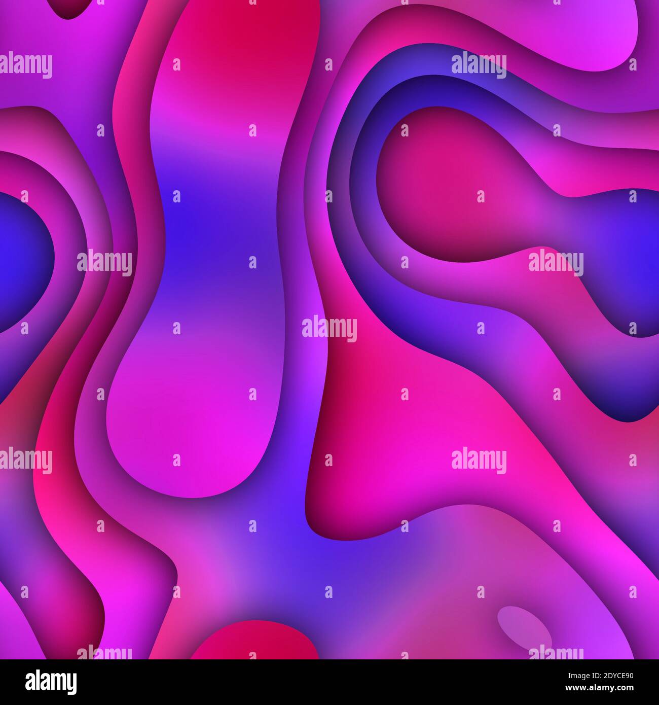 Seamless floating curved cut out paper vivid color Stock Photo - Alamy
