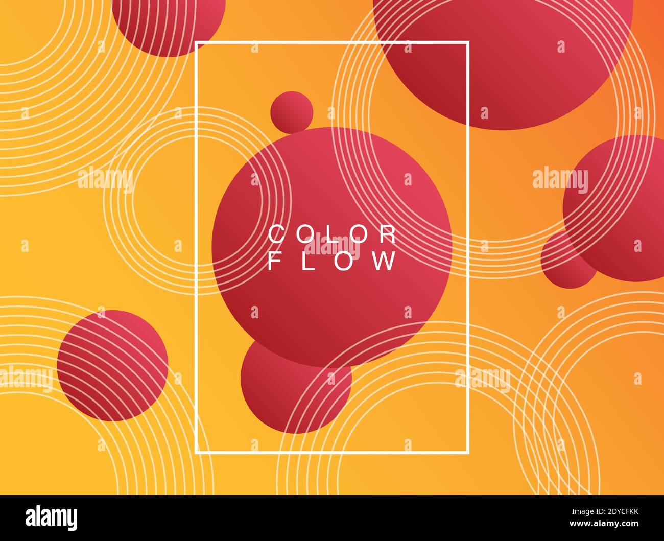 vivid color flow with rectangle frame background poster vector ...