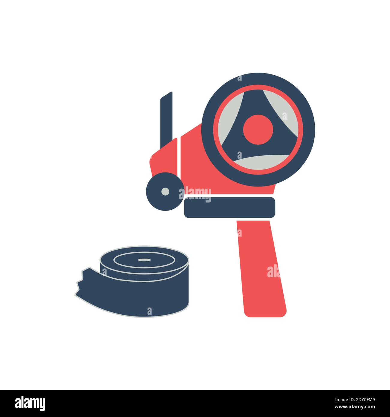 Adhesive tape dispenser and scotch icons - vector illustration Stock ...