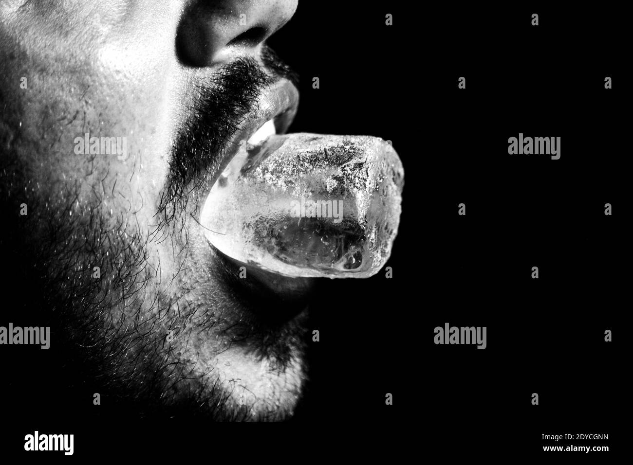 Male eating Black and White Stock Photos & Images - Alamy