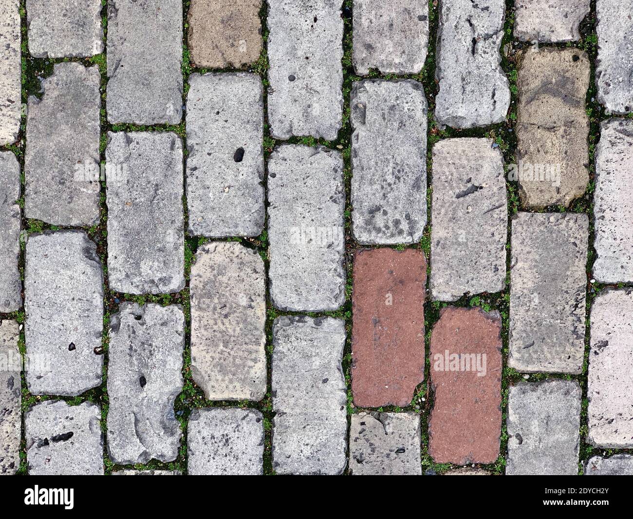 An outdoors brick texture with moss Stock Photo - Alamy