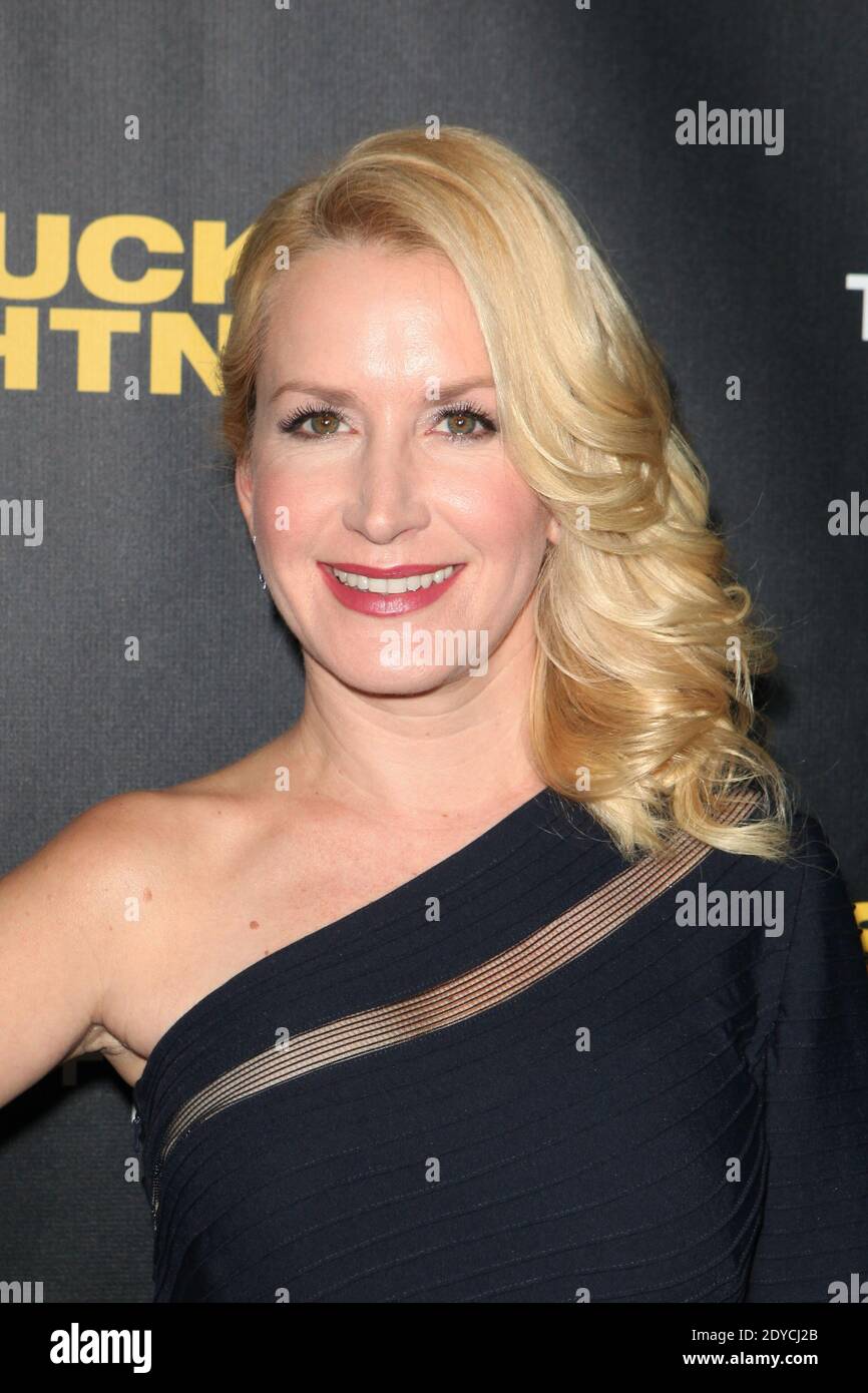 Angela Kinsey arriving at the premiere of 'Struck By Lightning' in ...