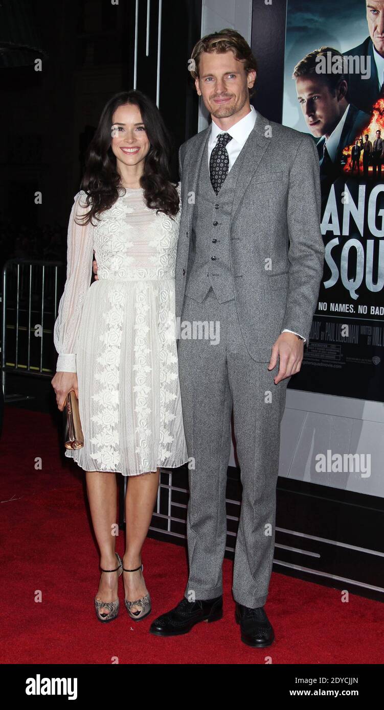 Abigail Spencer, Josh Pence arriving at Warner Bros. Pictures ...