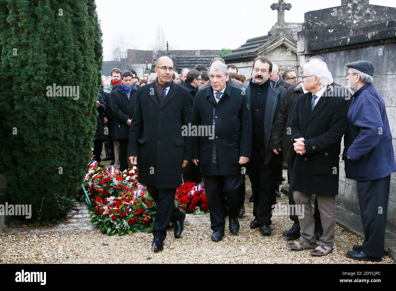 French Socialist Party's (PS) first secretary Harlem Desir and Gilbert ...