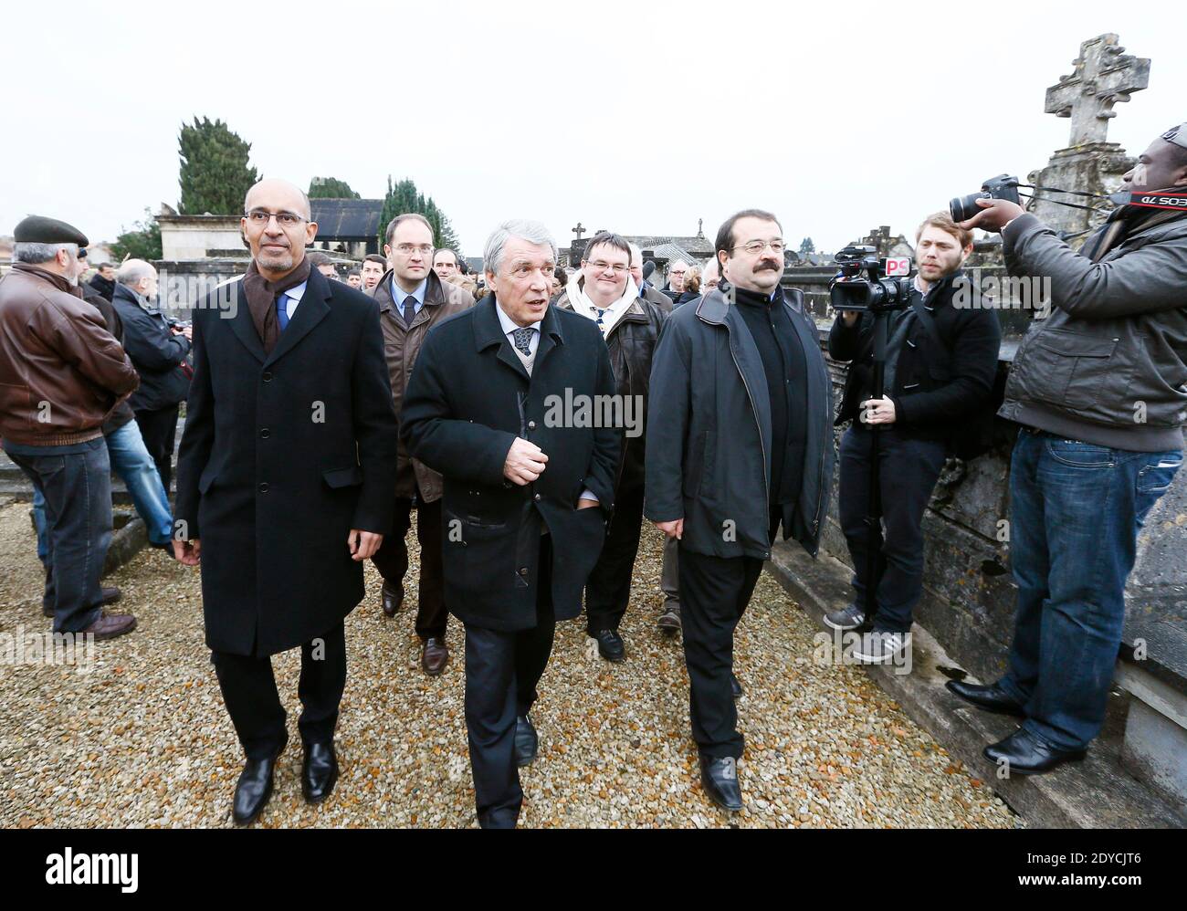 French Socialist Party's (PS) first secretary Harlem Desir and Gilbert ...