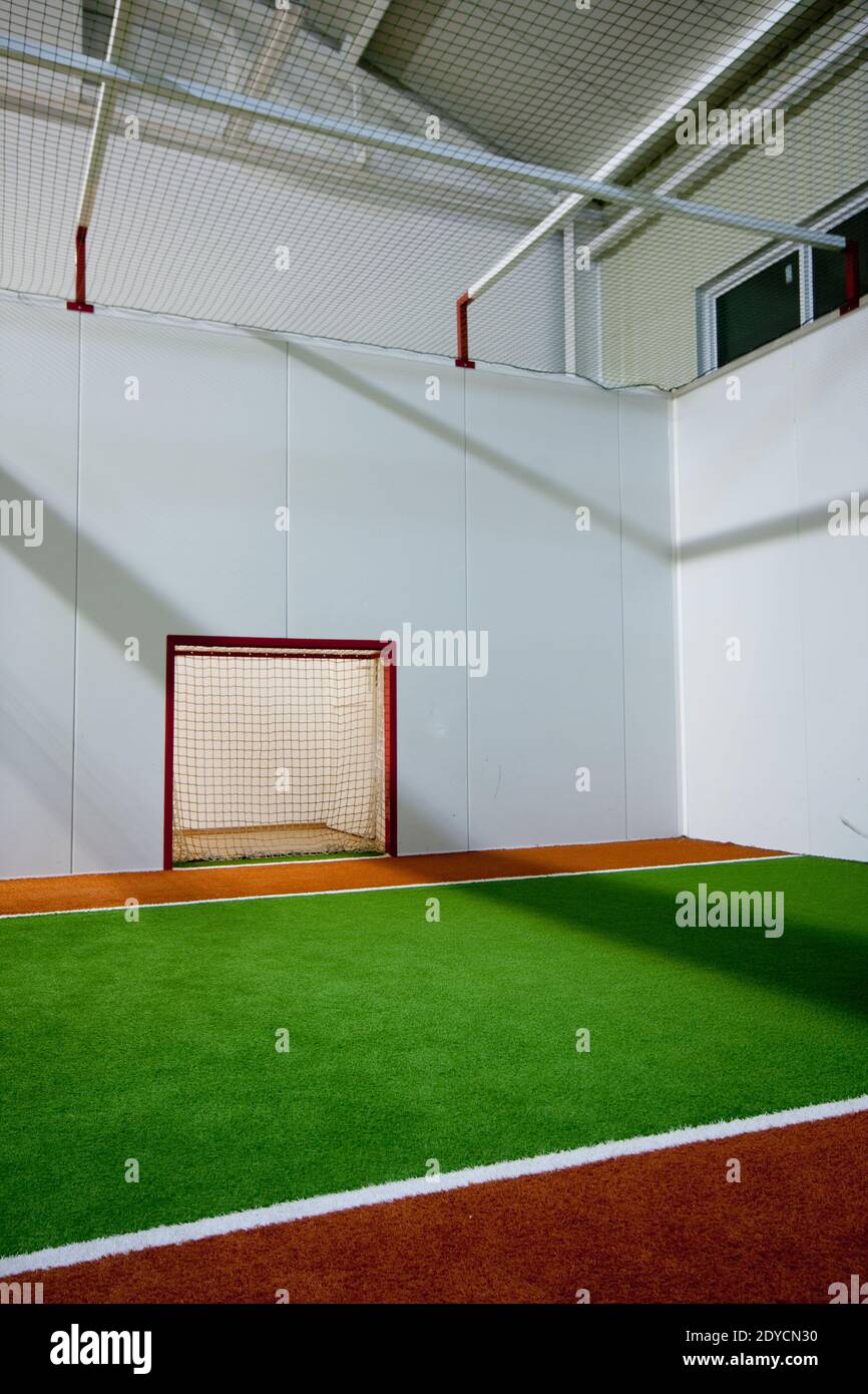 Jorky ball field with gate Stock Photo - Alamy