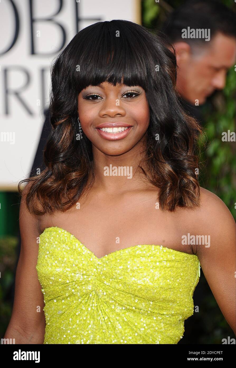 Gabby Douglas arriving for the 70th Annual Golden Globe Awards Ceremony ...