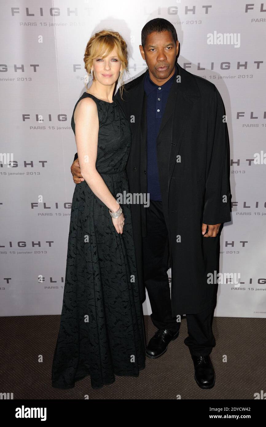 Kelly Reilly and Denzel Washington attending the 'Flight' premiere held ...
