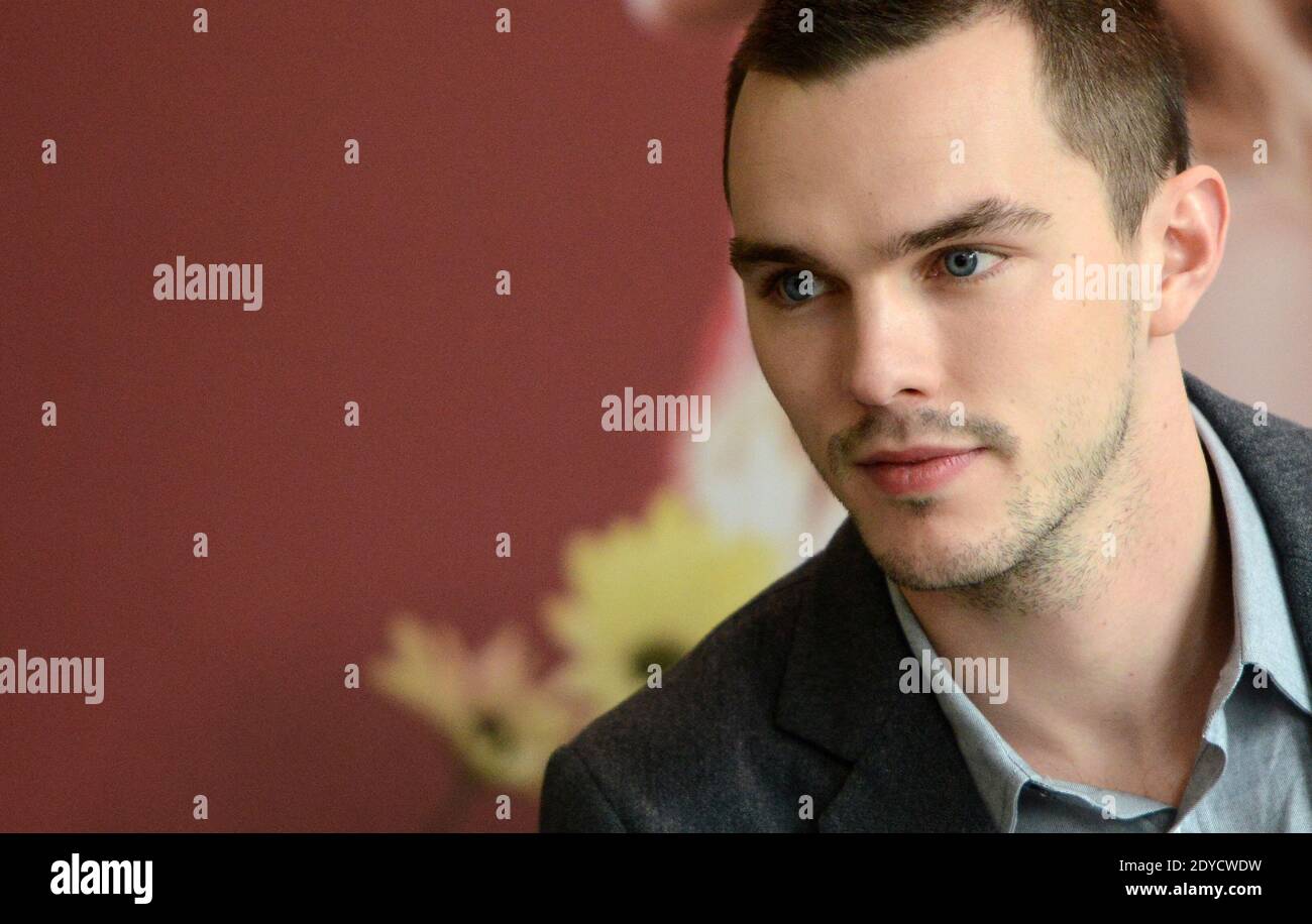 British actor Nicholas Hoult attends a photocall for his latest film ...