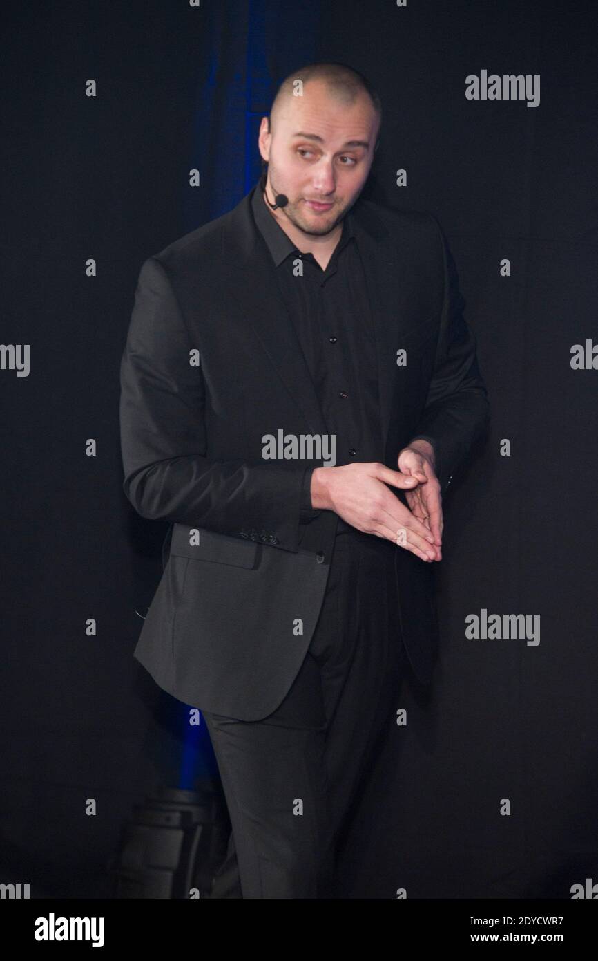 EXCLUSIVE. Benjamin Leblanc performing for the official competition of 'Rire En Montagne ...