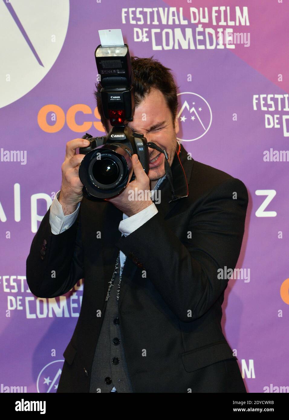 Michael Youn posing during the 16th Alpe d'Huez Comedy Film Festival ...