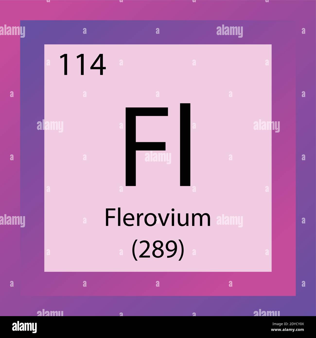 Fl Flerovium Chemical Element Periodic Table. Single element vector ...