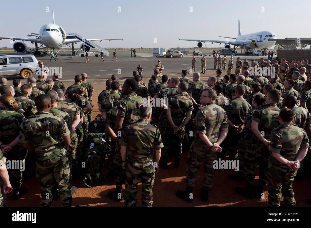Handout photo released by French army on January 18, 2013 shows ...