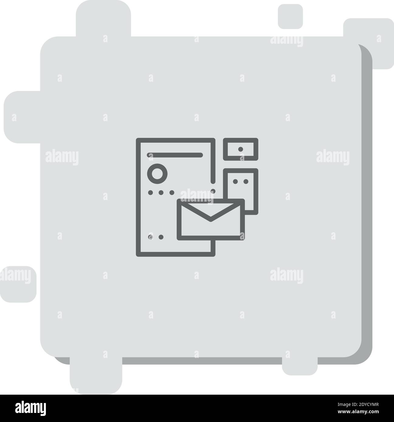Simple outline clipboard pencil Cut Out Stock Images & Pictures - Alamy