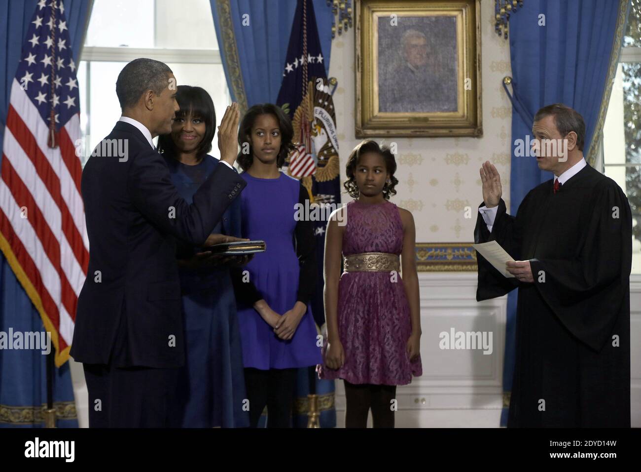 President Barack Obama is officially sworn-in by Chief Justice John ...