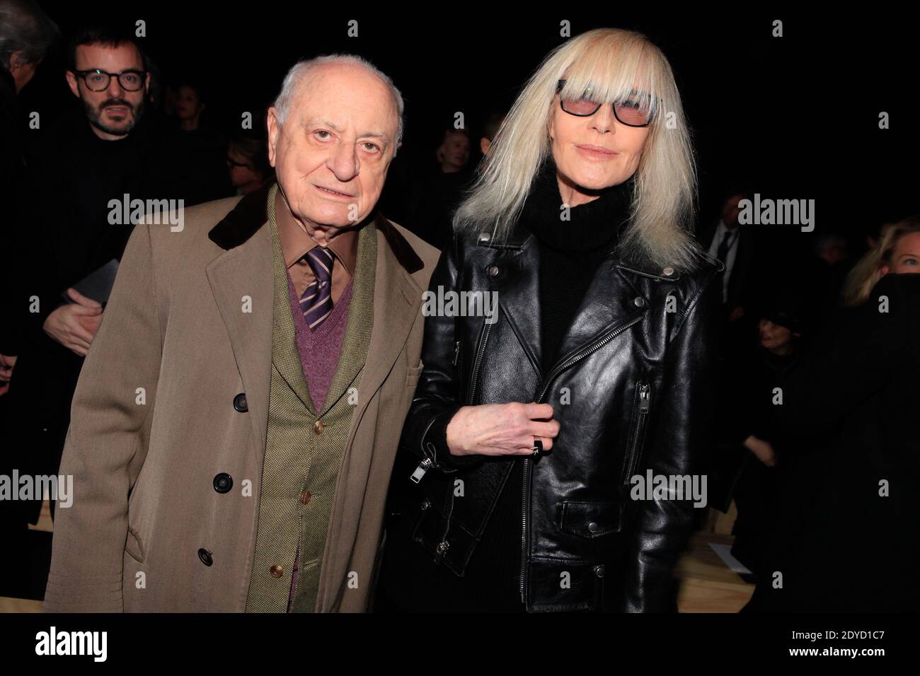 Pierre Berge and Betty Catroux front row at the Yves Saint Laurent Men ...