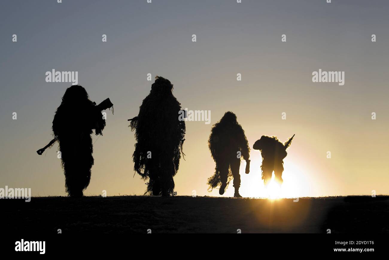 File pictures of the French Legion snipers 2 REI during military ...