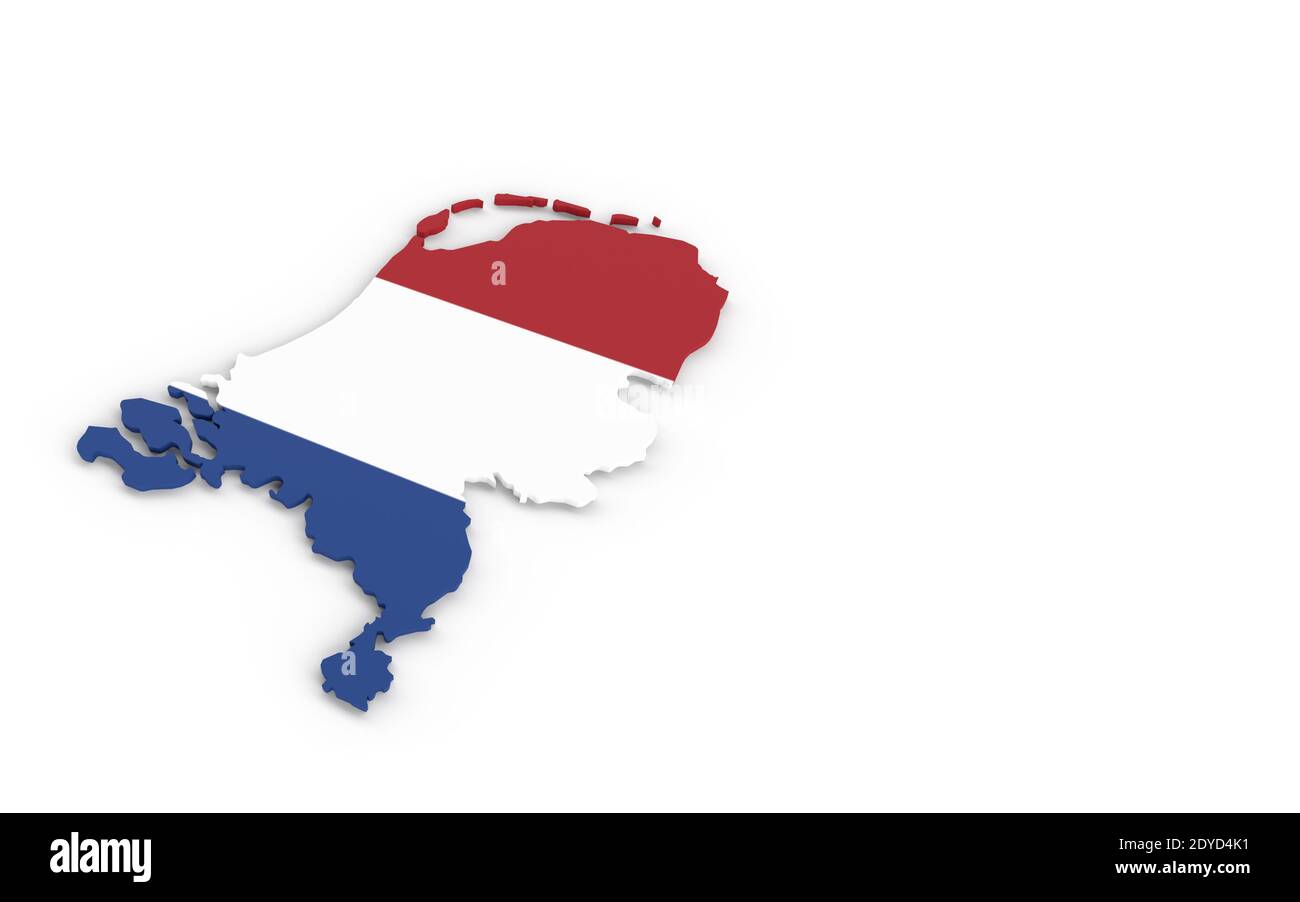 Netherlands Flag Map