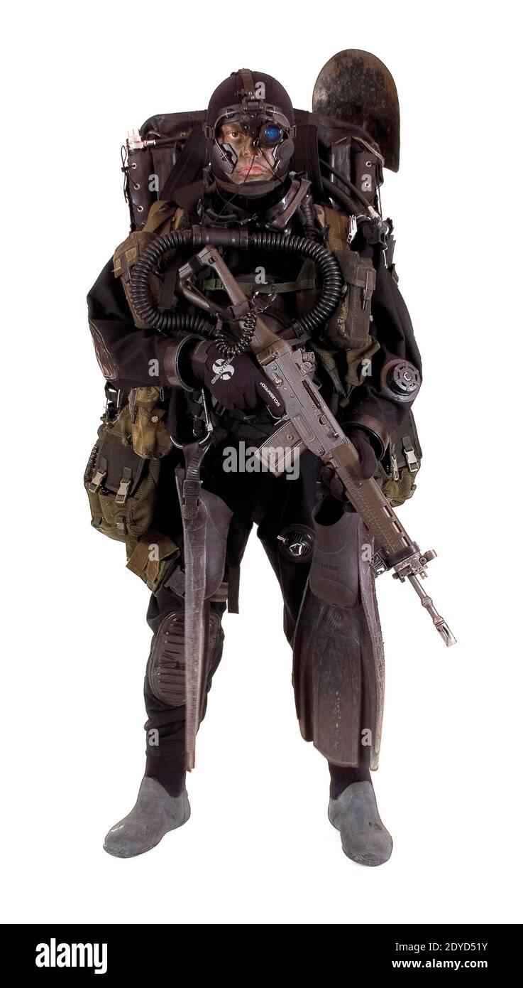 Undated file picture shows a member of the French Army's 13eme RDP ...