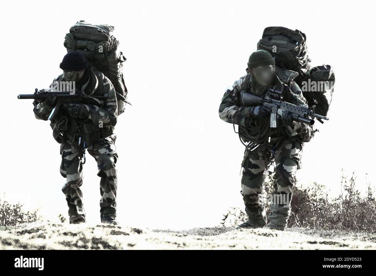 Undated file picture shows members of the French Army's 1er Regiment de ...