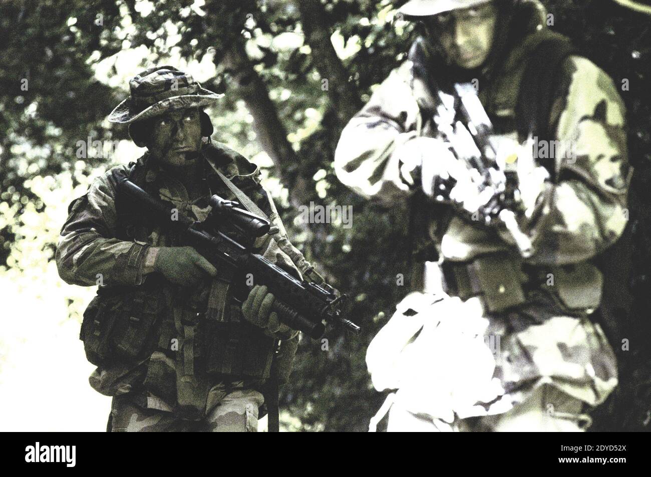 Undated file picture shows members of the French Army's 1er Regiment de ...