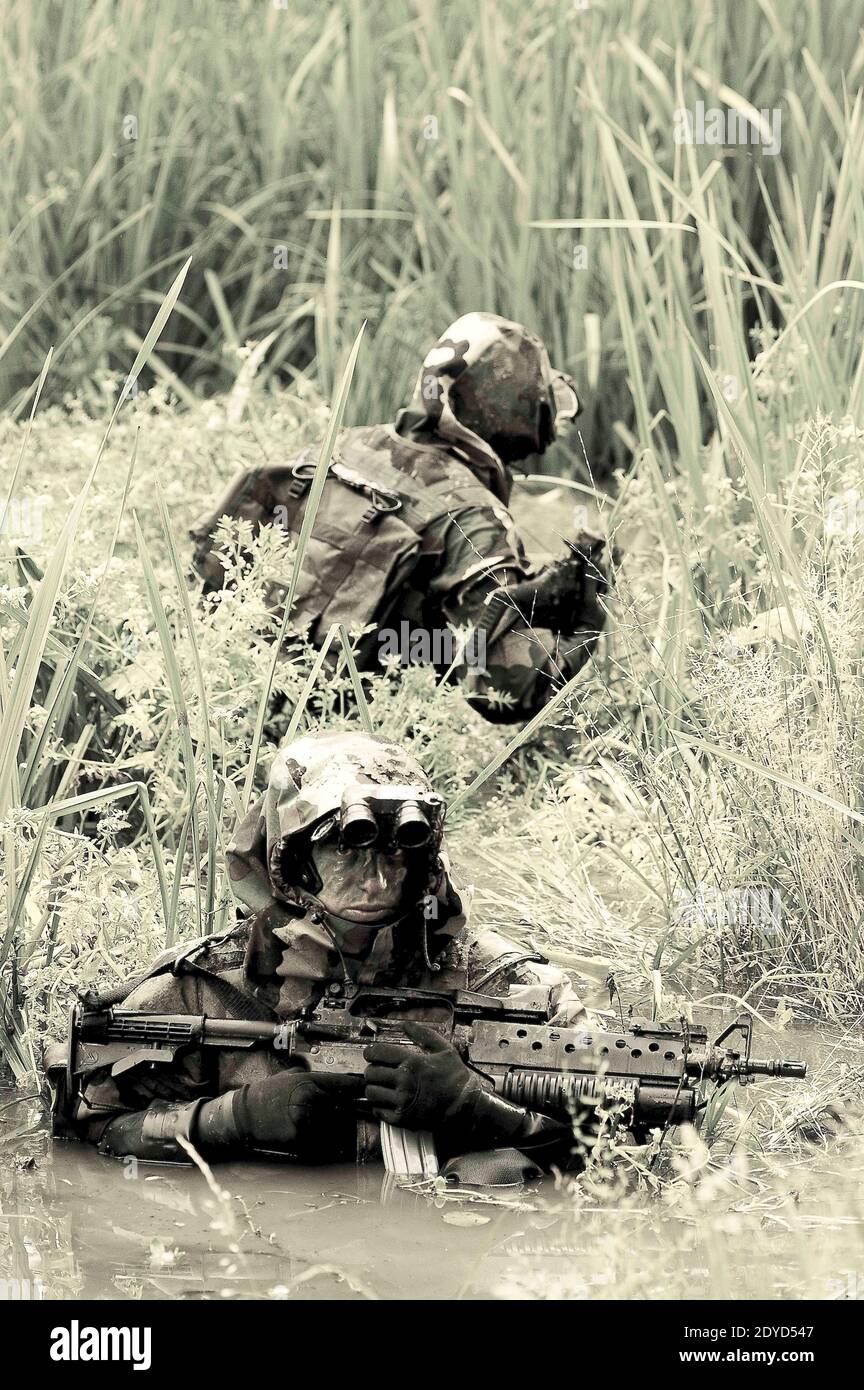 Undated file picture shows Combat Divers (Rapas Plongeurs Offensifs RPO ...