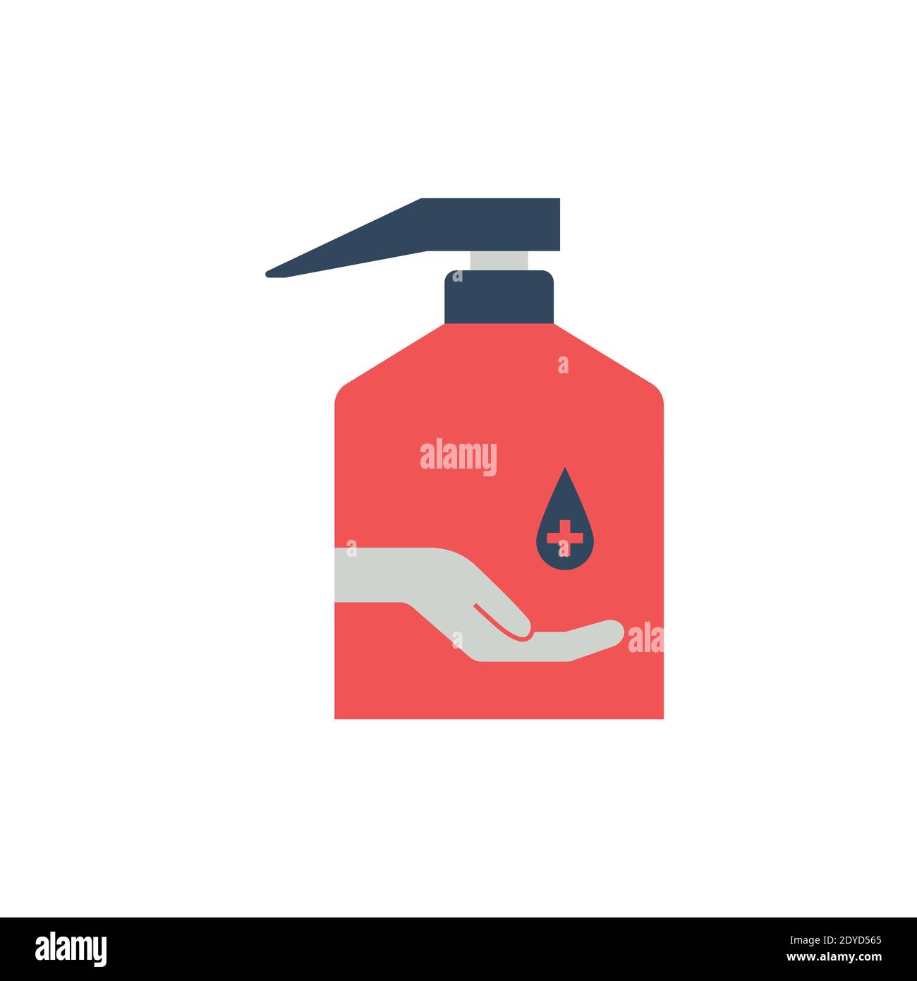 Washing hand with sanitizer liquid soap vector icon Stock Vector Image ...