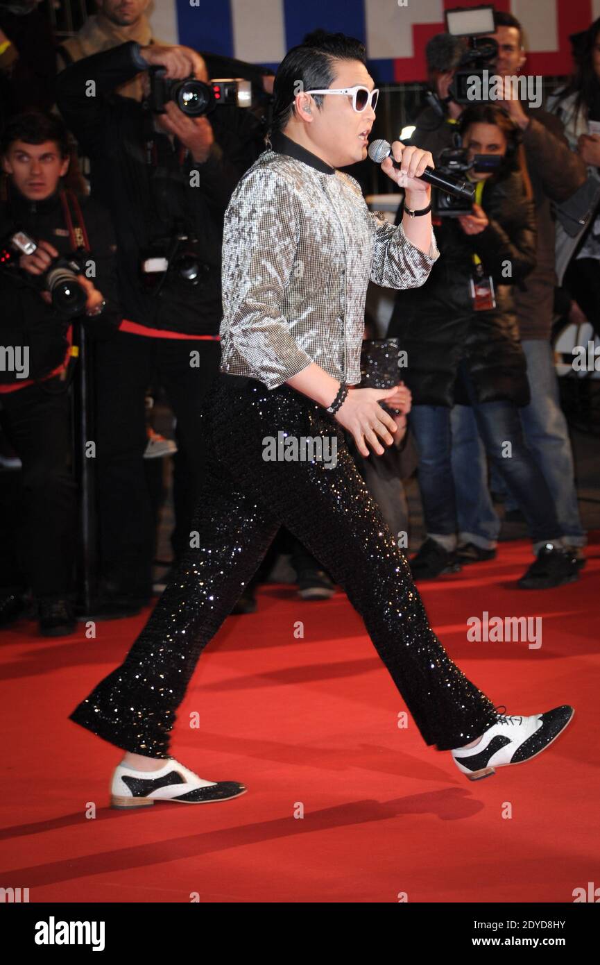 Psy arriving to the 2013 NRJ Music Awards ceremony held at the Palais ...