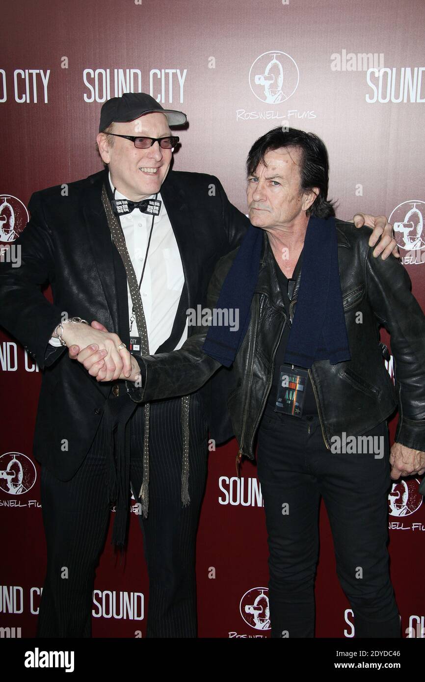 Rick Nielsen and Lee Ving arriving at the premiere of 'Sound City' in ...