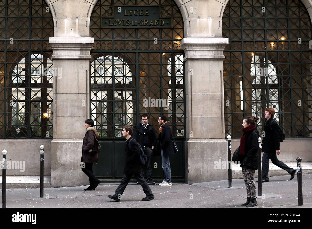 The main entrance to the Lycee Louis-le-Grand public secondary school ...