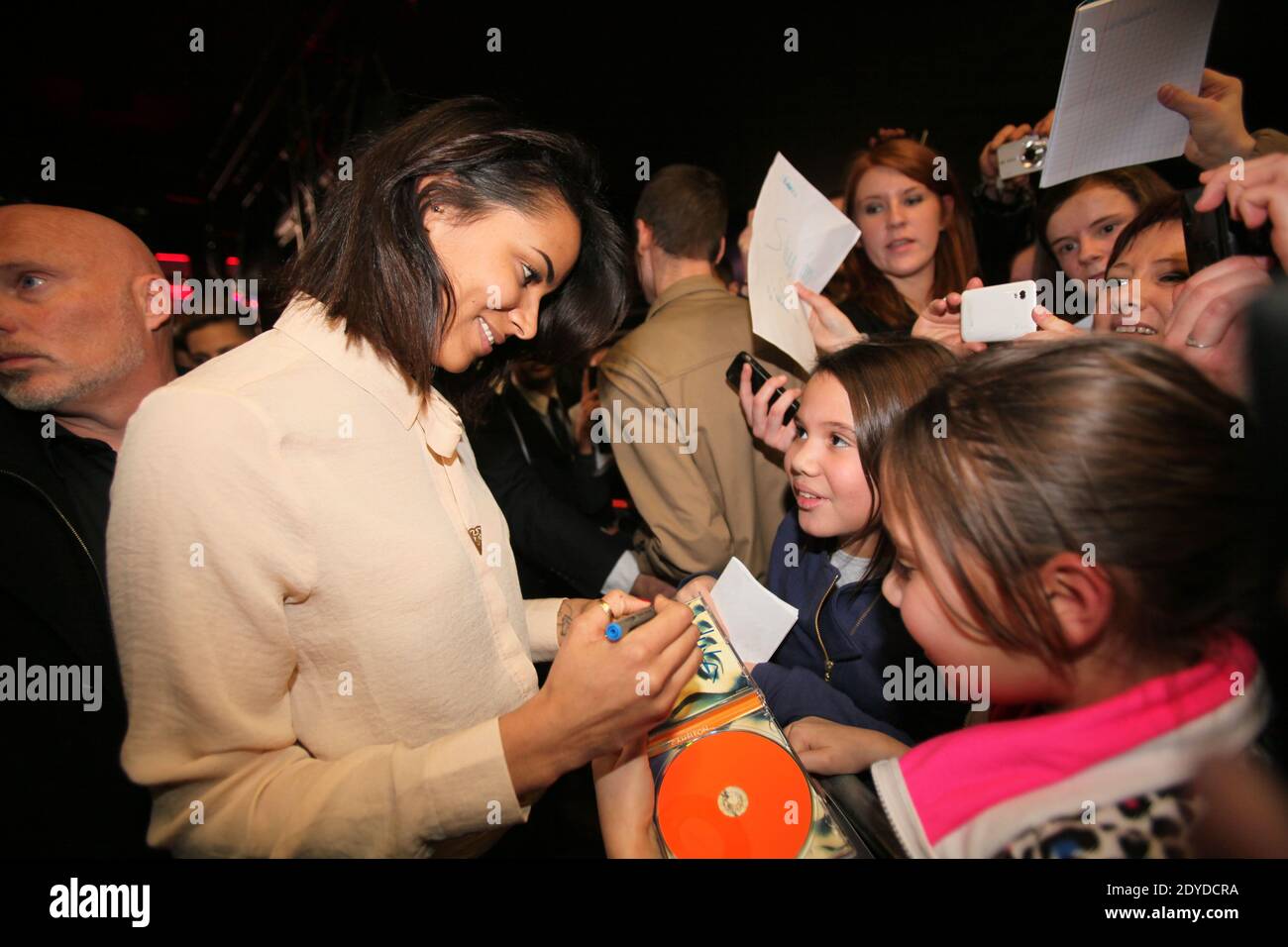 French singer Shy'm promotes her 'Shimi Tour' at the Kinepolis Lomme ...