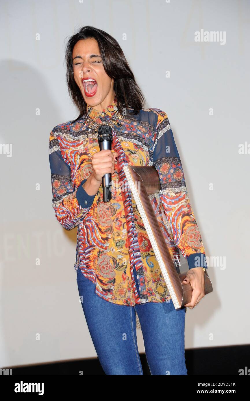 Shy'm is presented with a double platinum album for having sold more ...