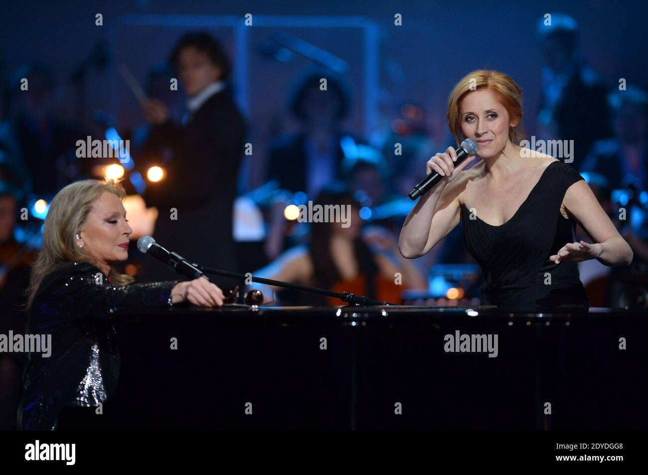 Veronique Sanson, Lara Fabian performing live during the 28th Victoires ...