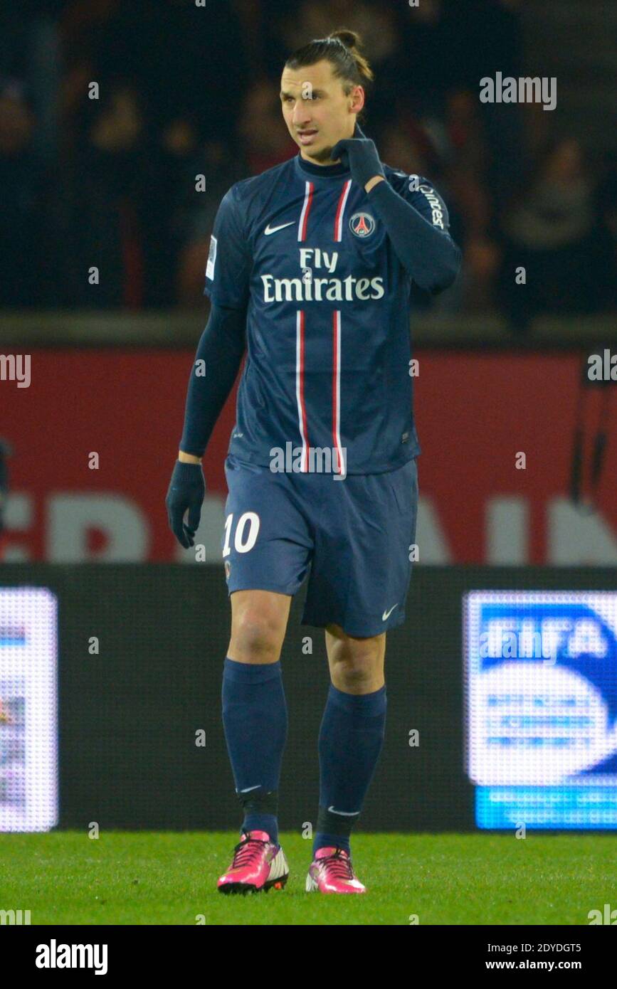 PSG's Zlatan Ibrahimovic joy after scoring the 2-0 penalty goal during ...