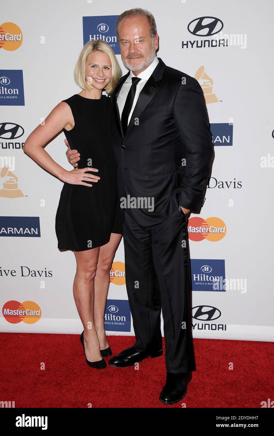 Kelsey Grammer and Kayte Walsh arrive at Clive Davis 2013 Pre-GRAMMY ...