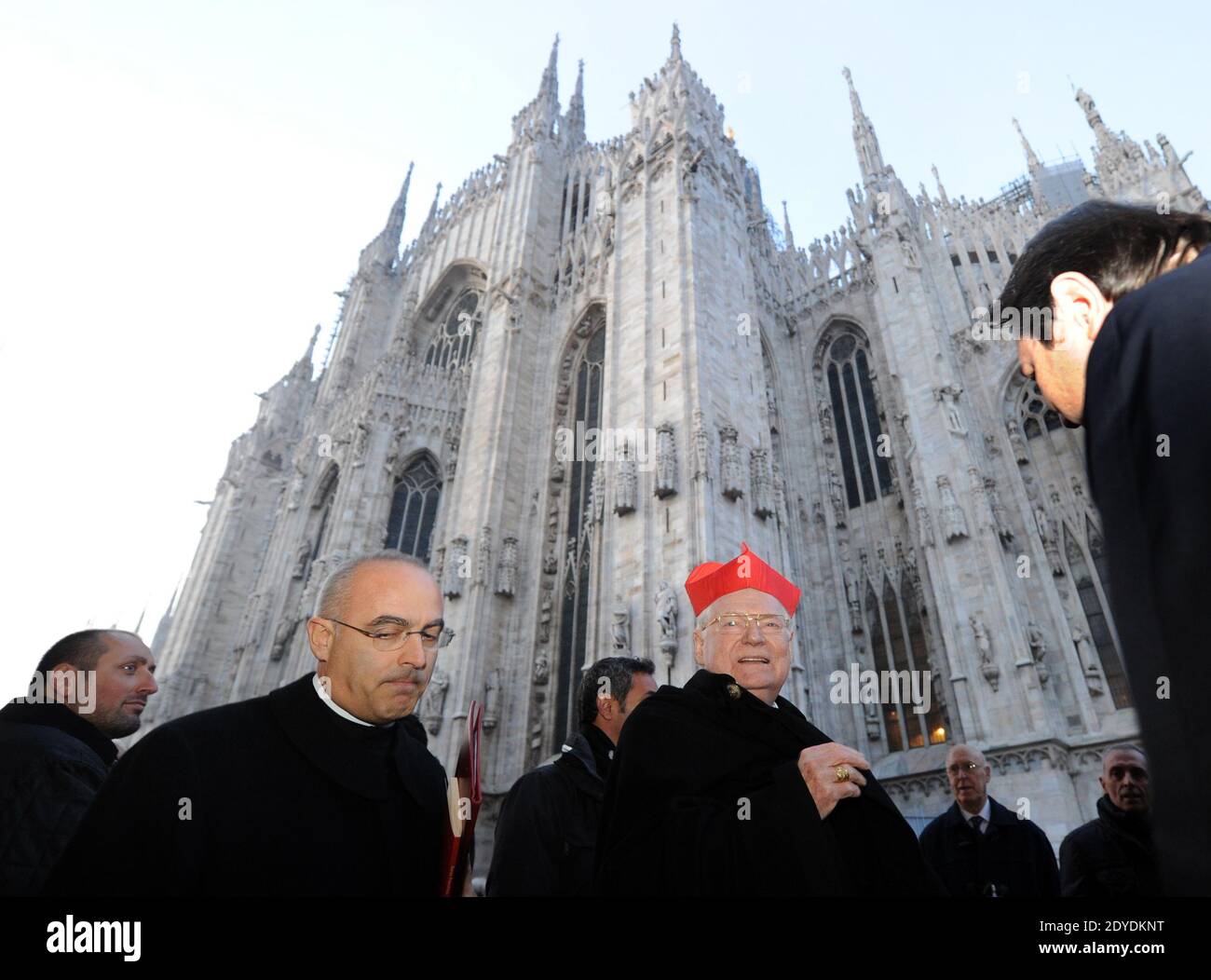 Italian Cardinal Angelo Scola celebrates a mass in Milan on November 19 ...